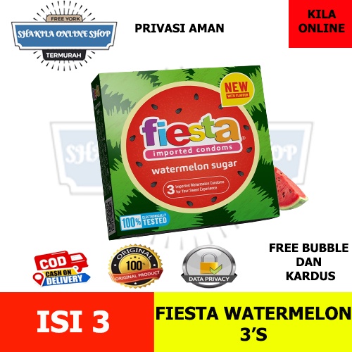 Jual Kondom Rasa - Fiesta Kondom Watermelon Sugar - 3 Pcs - Kondom ...