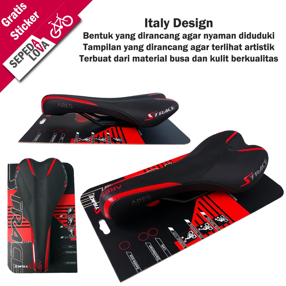 Jual Jok Sadel Sepeda Saddle Premium Strace Ares Italy Design | Shopee ...