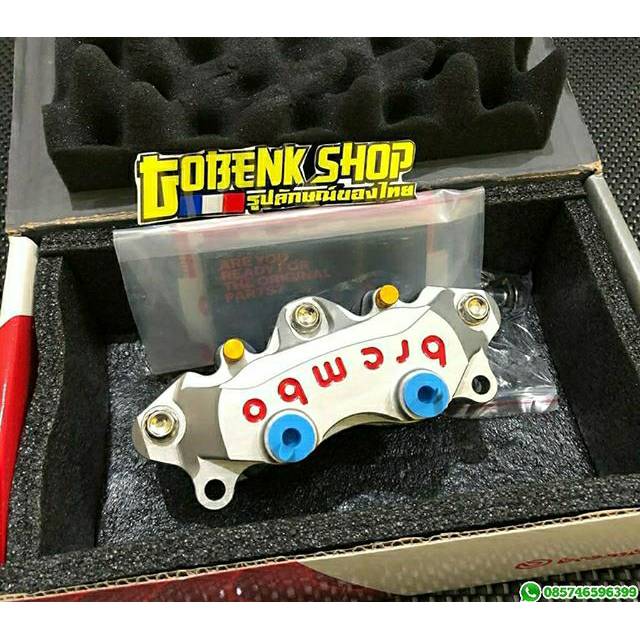 Jual KALIPER BREMBO 4P 2PiN SILVER GRADE ORIGINAL THAILAND | Shopee Indonesia