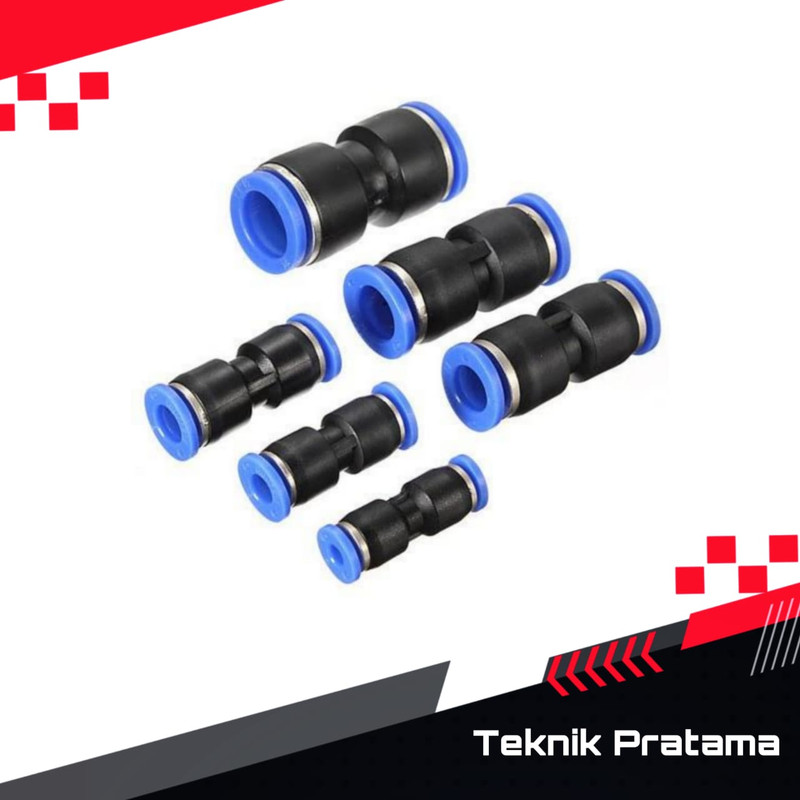 Jual Fitting type PU 10mm Fitting lurus selang ke selang ukuran 10mm x ...