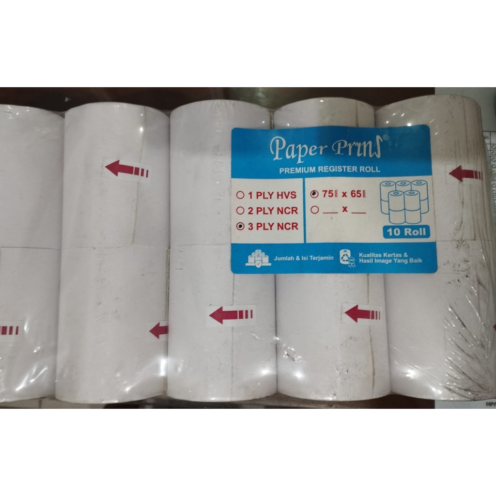 Jual Telstruk Paperprint 75 x 65 3 ply ( isi 10 roll) | Shopee Indonesia