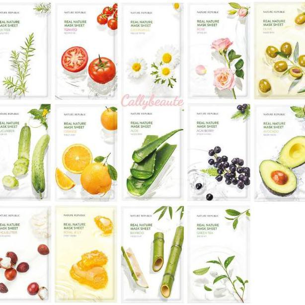 Jual NATURE REPUBLIC REAL NATURE MASK SHEET MASKER WAJAH SKINCARE KOREA ...