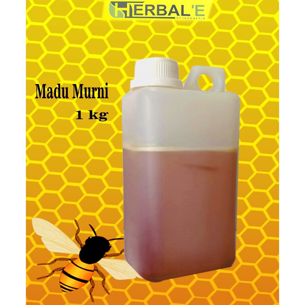 Jual MADU MURNI SUPER PREMIUM MULTIFLORA HERBAL'E 1000GR/DIJAMIN MADU ...