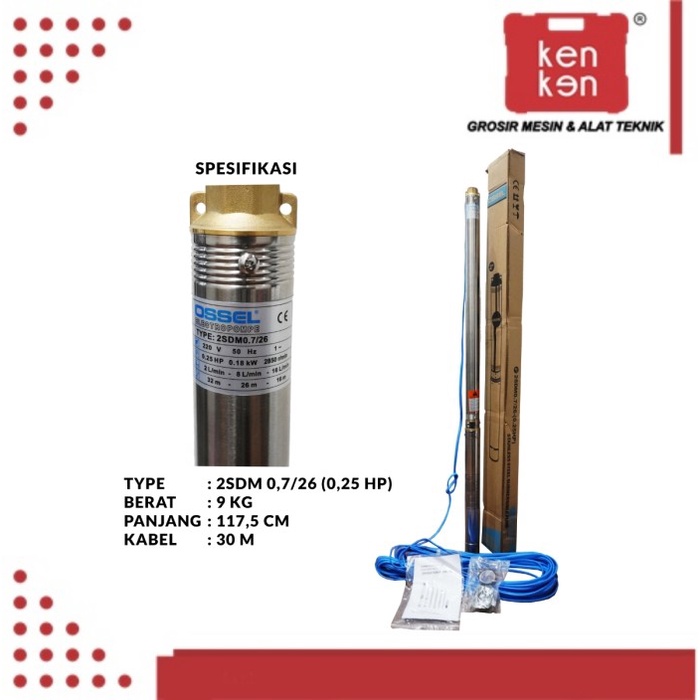 Jual Mesin Pompa Air 2 Inch 1/4 PK Pompa Celup 2" 0,25 HP Pompa ...