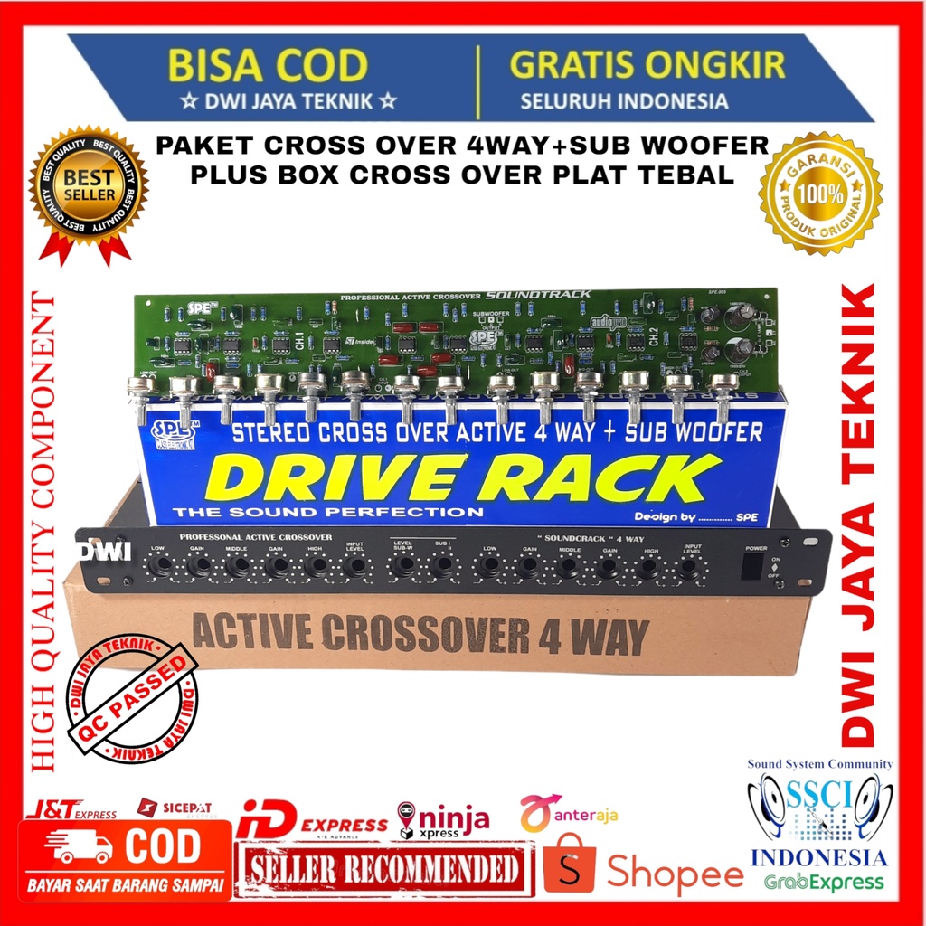 Jual PAKET CROSS OVER 4WAY+SUB WOOFER PLUS BOX CROSS OVER PLAT TEBAL ...