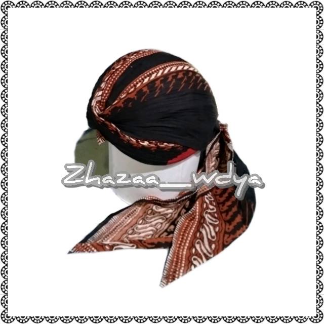 Jual Blangkon Jogja Lipat Sliwir Motif Parang Coklat Ukuran Dewasa ...