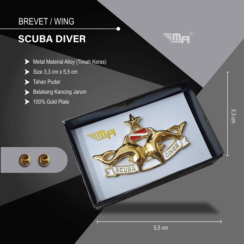 Jual WING SCUBA DIVER PDH BRIVET BREVET | Shopee Indonesia