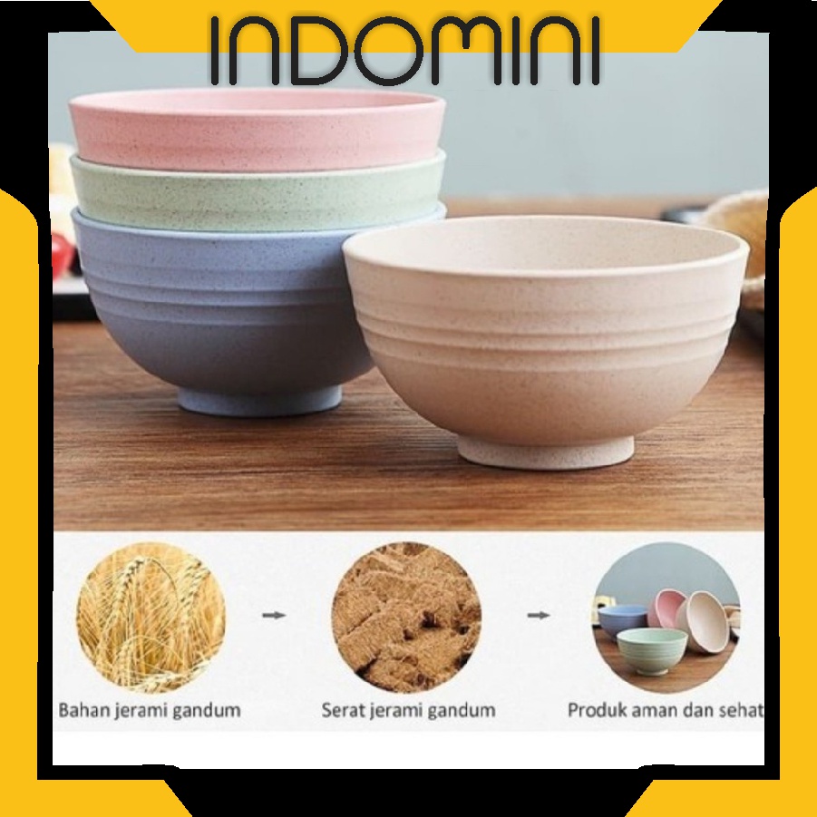 Jual INDOMINI Mangkuk Kecil/Mangkok Wheat Straw/Mangkuk Makan Bowl Set ...