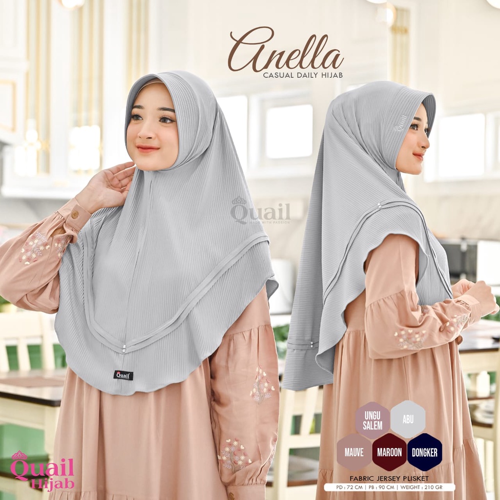 Jual Anella Hijab Daily Original Quail Hijab Instan Anella Casual ...