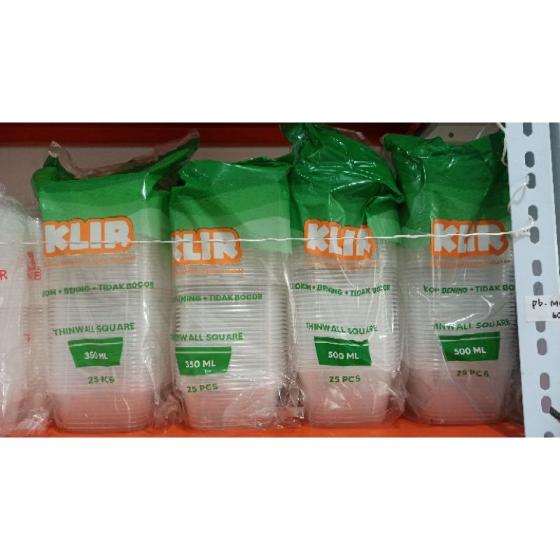 Jual thinwall square klir sq 350 ml , sq 500 ml | Shopee Indonesia