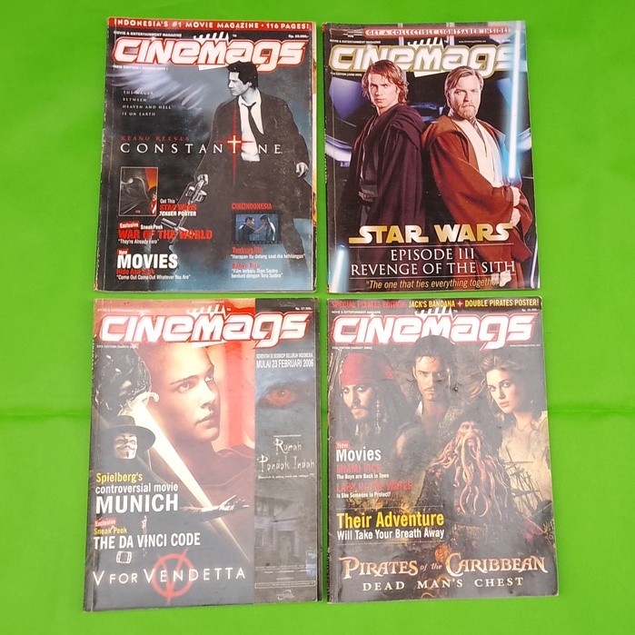 Jual Buku Majalah Cinemags ( Paket Isi 4 Buku ) / Movie Magazine / Buku ...