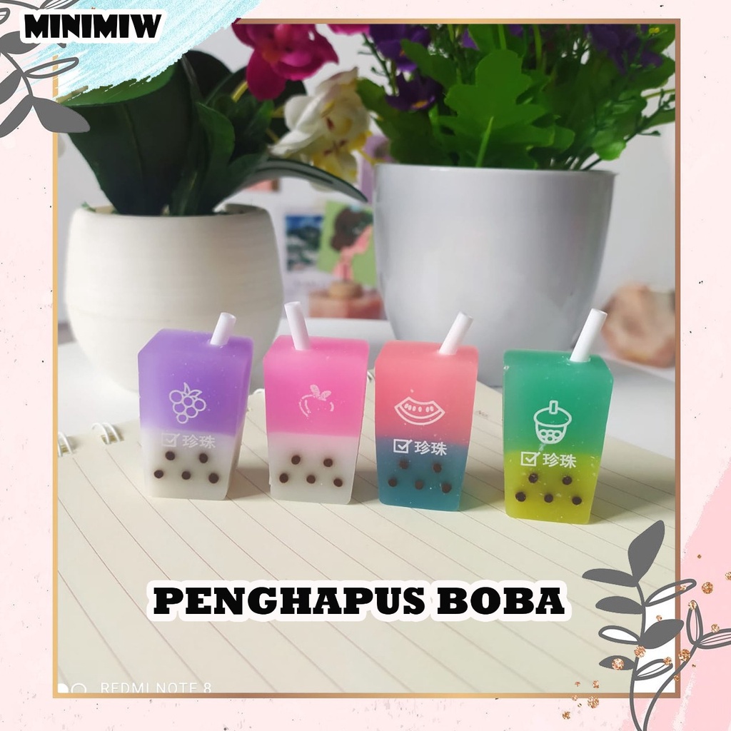 Jual PENGHAPUS BOBA BUBBLE TEA MILK TEA LUCU STIP ERASER MINUMAN SETIP ...