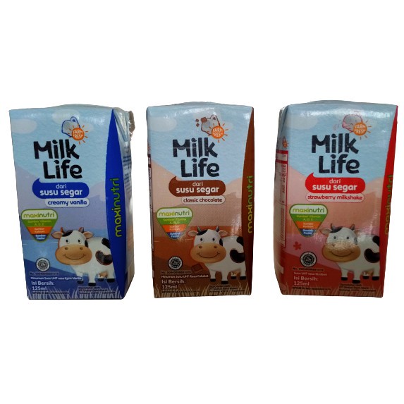 Jual Milk Life UHT ALL VARIAN 125ml | Shopee Indonesia