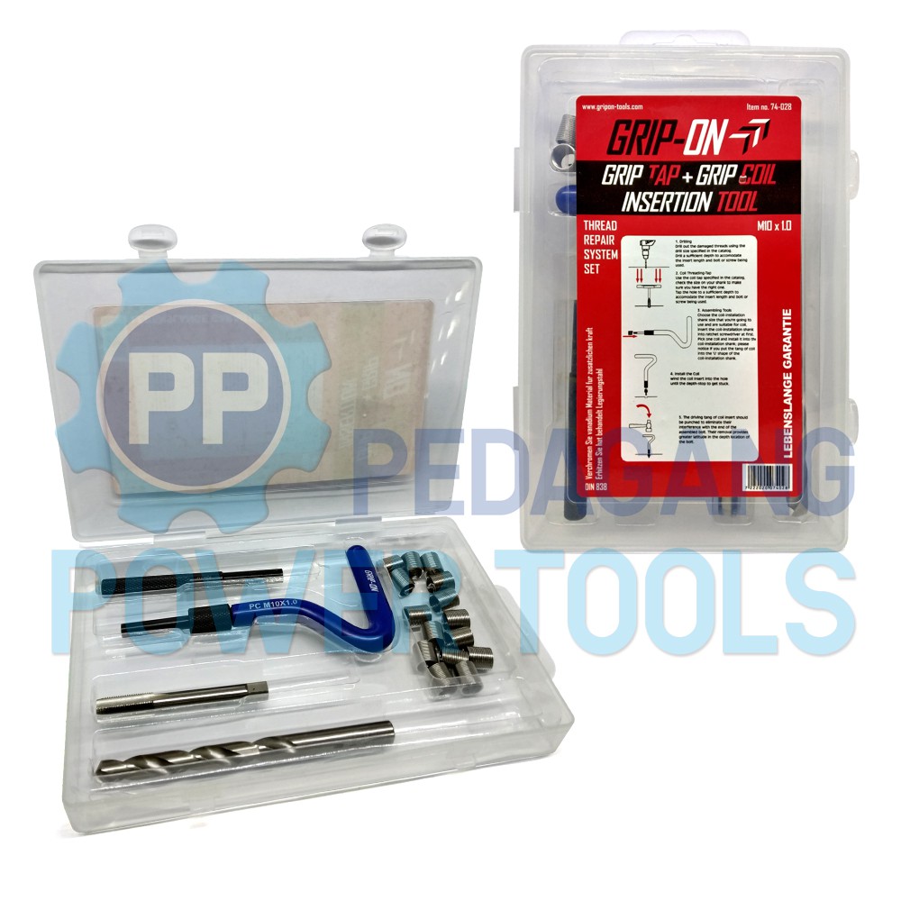 Jual GRIP ON THREAD REPAIR SYSTEM SET M10 X 1.0 TAP RECOIL TAMBAH ...