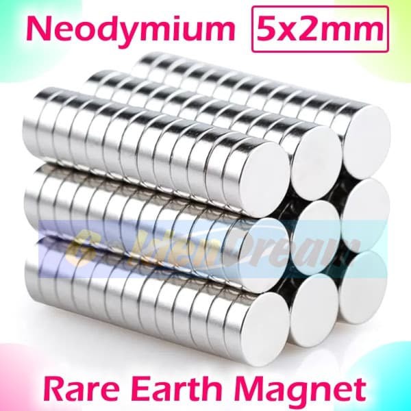 Jual Strong Magnet Neodymium 5x2mm Silinder 5x2 mm 5mm x 2mm N52 dia 5 ...