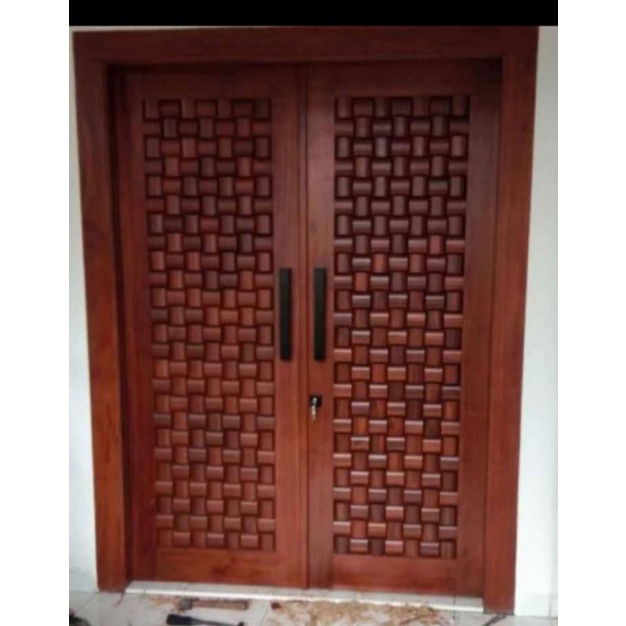 Jual pintu motif anyaman kayu jati | Shopee Indonesia