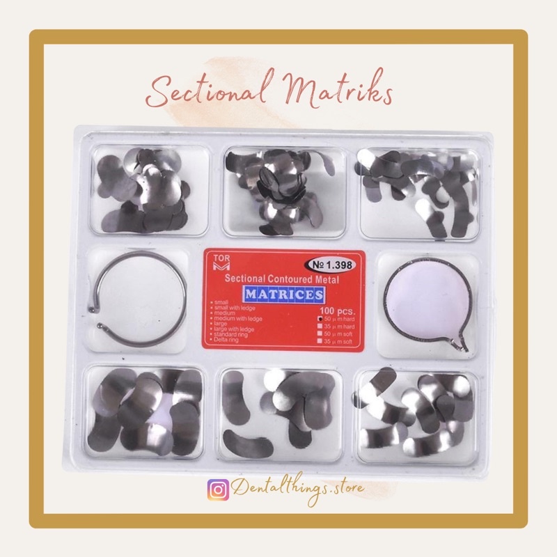Jual Dental matrix matriks sectional kontur contoured metal Matrix no ...