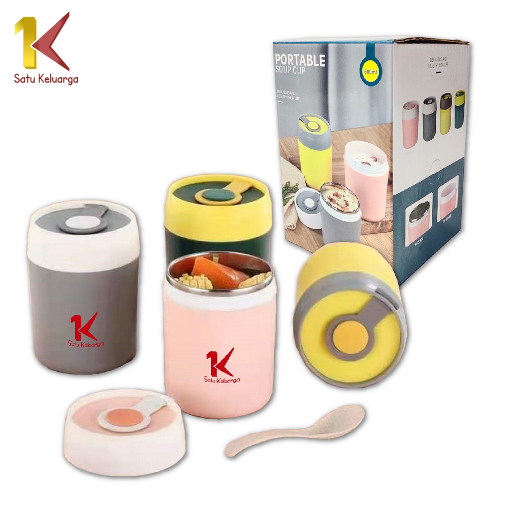Jual Satu Keluarga Termos Sup Mini C378 Tempat Makan Portable Tempat ...
