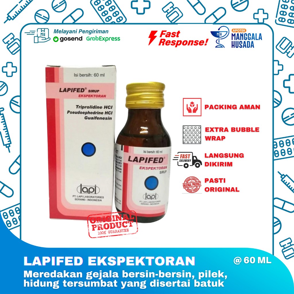 Jual LAPIFED EKSPEKTORAN SIRUP @ 60 ML | Shopee Indonesia
