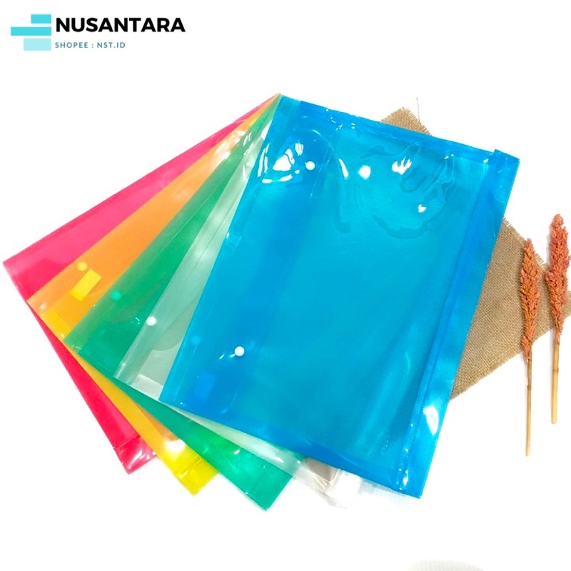 Jual MAP KANCING PLASTIK FOLIO F4 KANCING DUA MAP DOKUMEN MURAH PLUS ...