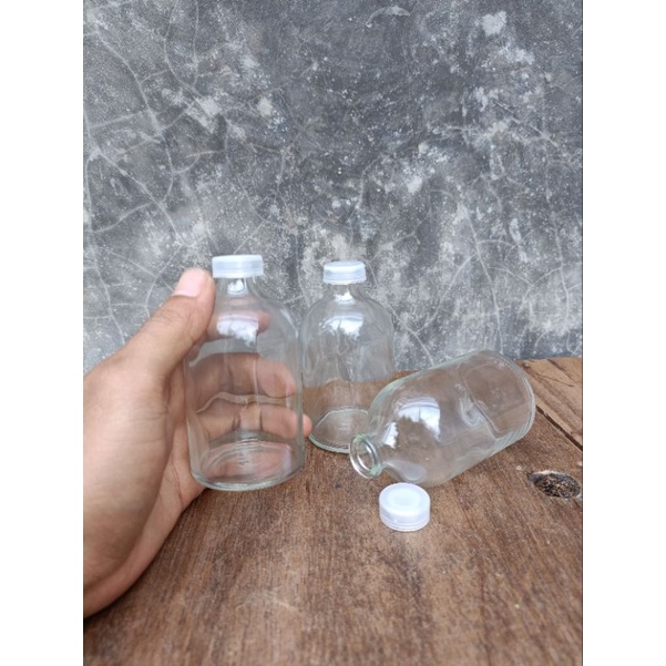 Jual Botol vial 100ml BENING tutup karet / segel almunium / Kayu ...