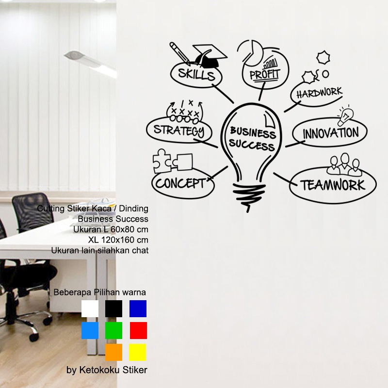 Jual Stiker Dinding Motivasi Kerja Kantor Bisnis Sukses Cutting Sticker ...