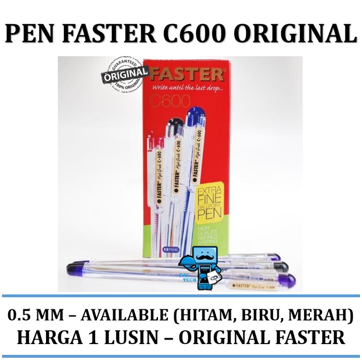 Jual Pen / Ballpoint Faster C600 (Lusin) | Shopee Indonesia