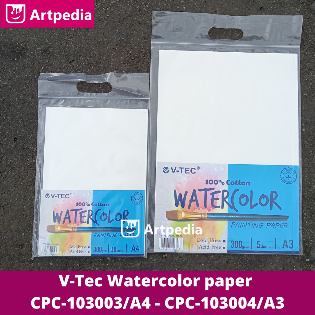 Jual Watercolour Paper A3, A4/ VTEC Watercolour Painting Paper A3,A4 ...