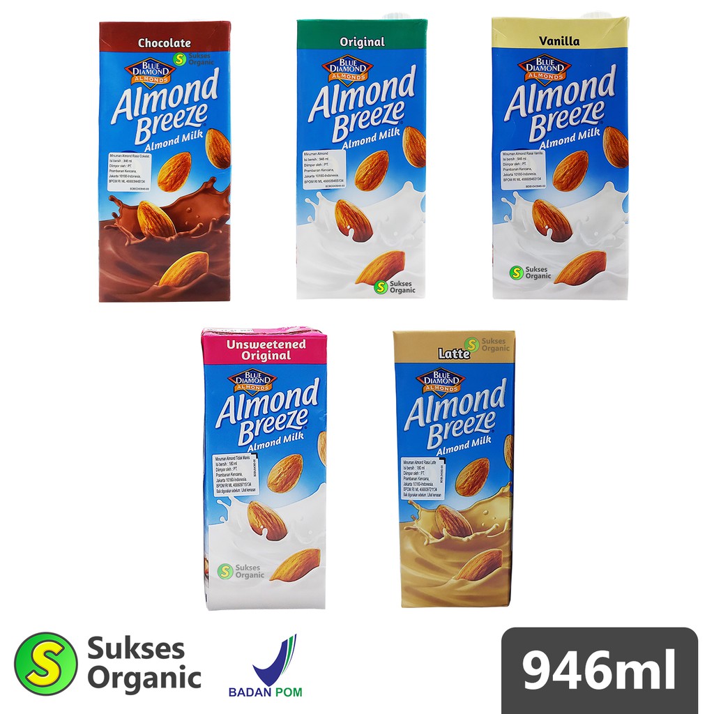 Jual [946ml] Susu Almond Breeze All Varian | Blue Diamond | Original Vanilla Chocolate Latte ...