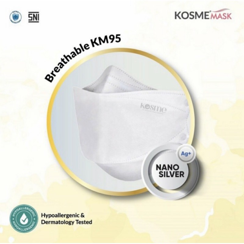 Jual KOSMEMASK BREATHABLE KM95 1 PCS KOSME MASK NANO SILVER- MASKER ...