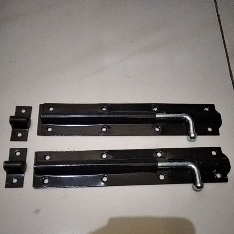 Jual grendel double plat 8 inch /grendel pintu / grendel jendela/ hitam ...
