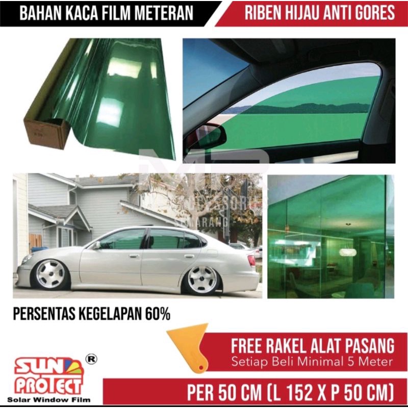 Jual Kaca Film One Way Green silver untuk mobil kaca jendela dan gedung ...