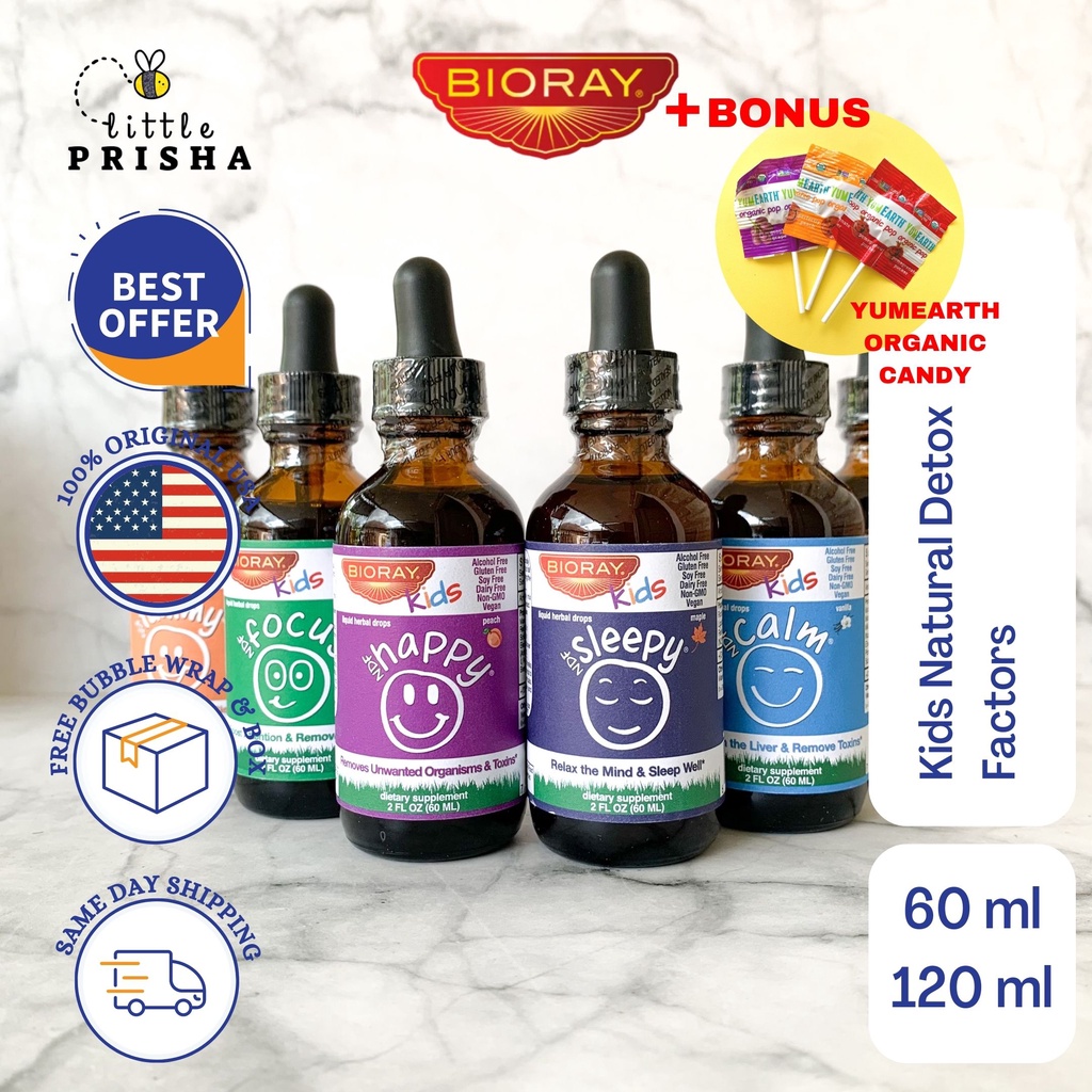 Jual Bioray Kids NDF Pooper, Calm, Tummy, Focus, Sleepy, Happy 60ml ...