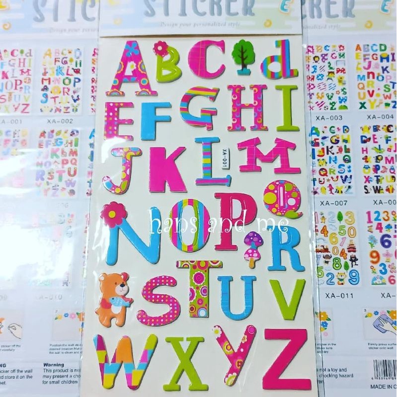 Jual Sticker Anak Stiker Timbul Spon Abjad Huruf | Shopee Indonesia