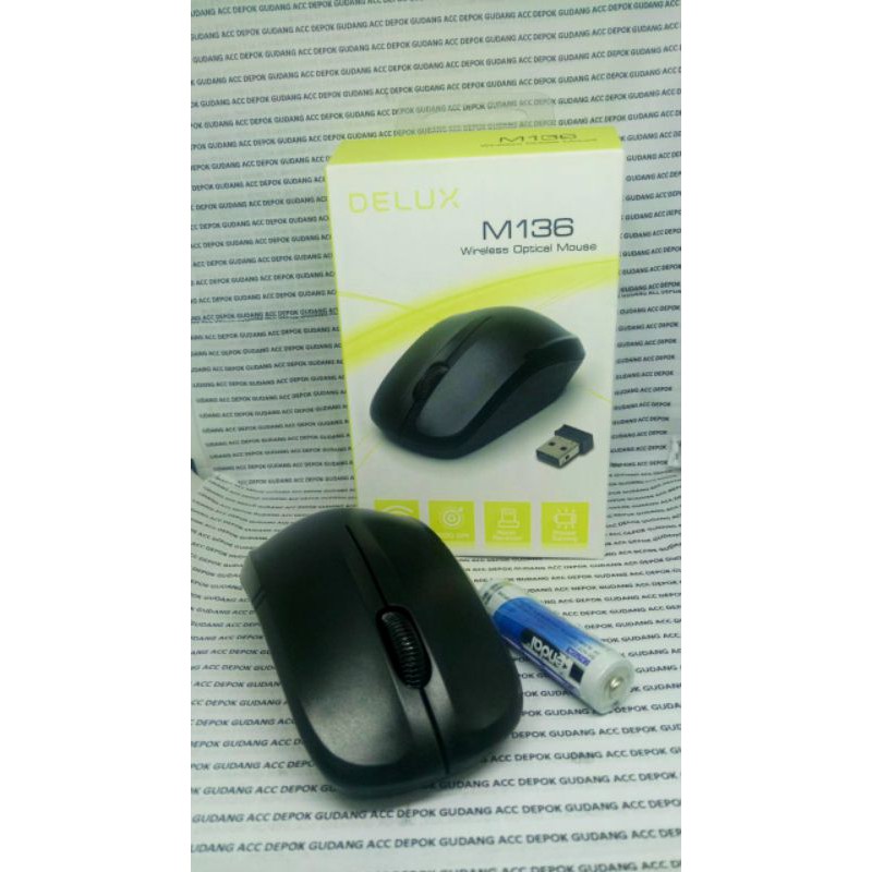 Jual Mouse Wireless Delux M136 | Shopee Indonesia