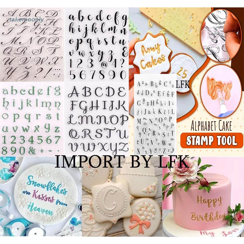 Jual IMPORT ALPHABET STAMP CAKE KUE PRESS EMBOSSER ALAT DEKORASI KUE ...