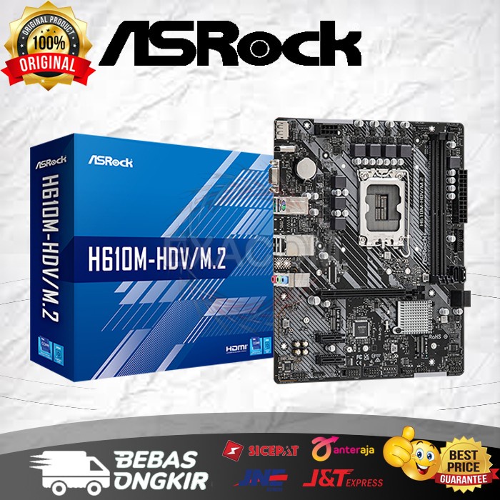 Jual Motherboard Asrock H610M HDV / M2 (H610, DDR4, LGA1700) | Shopee ...