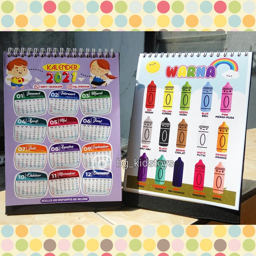 Jual POSTER EDUKASI MINI ISI 12 MACAM GAMBAR (POSTER MODEL KALENDER ...