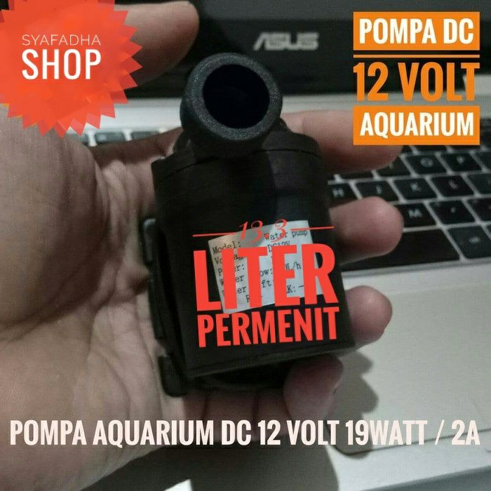 Jual Pompa Air DC 12 Volt Aquarium Submersible Pump Fish Tank 800L/h ...