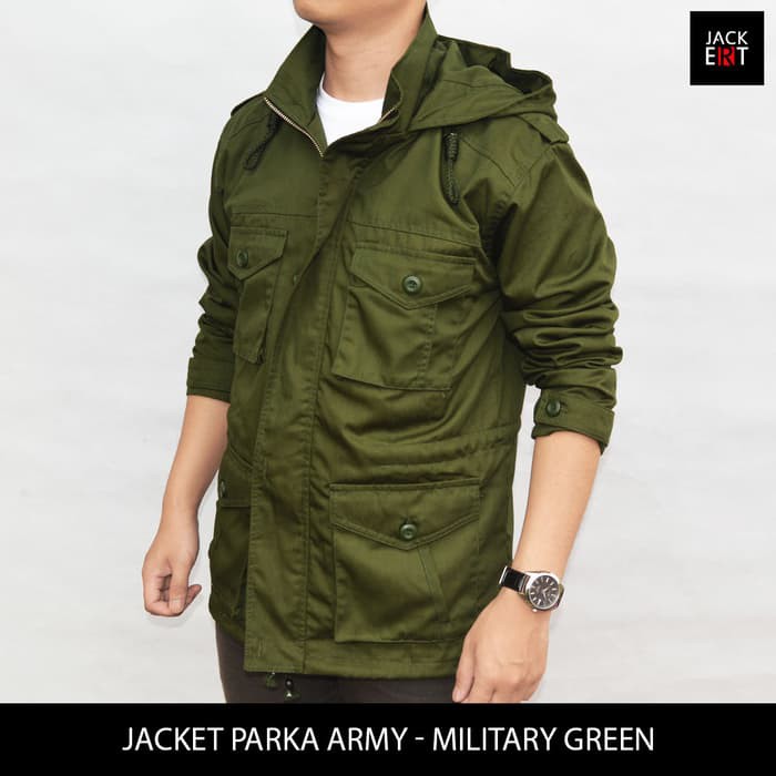 Jual Jaket Parka Army - Military Green - JPK Hijau Army M Y0V3 | Shopee ...