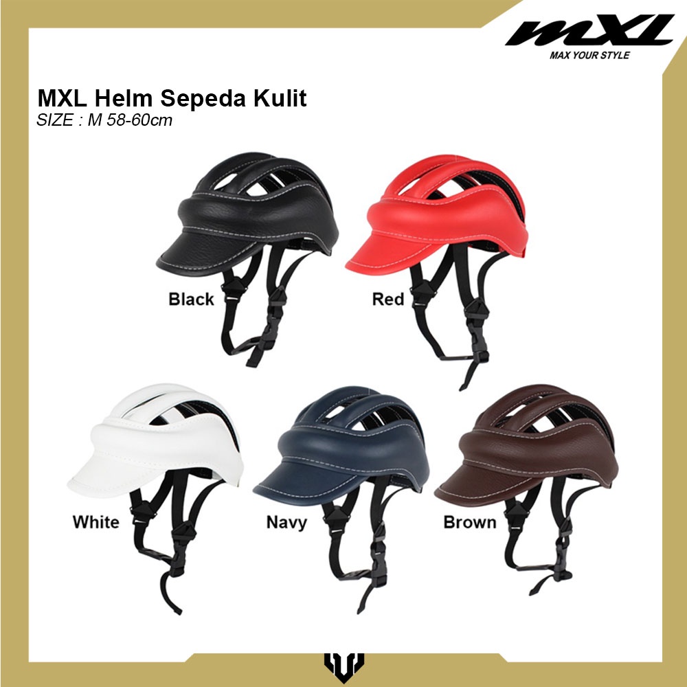 Jual MXL Helm Topi Sepeda Kulit Bicycle Helmet Safety Pelindung Kepala ...