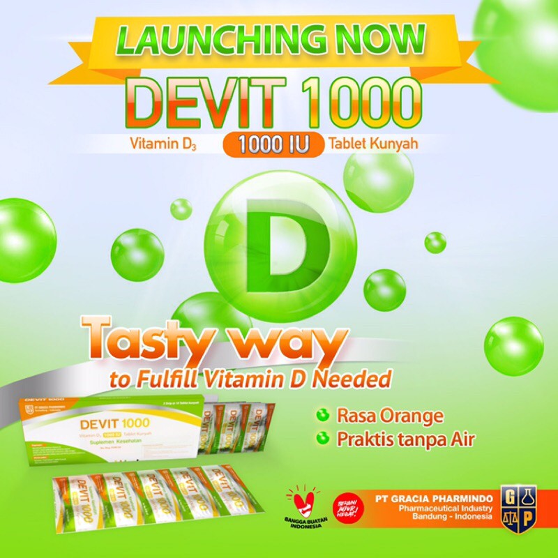 Jual DEVIT 1000 / Vitamin D3 1000 IU | Shopee Indonesia
