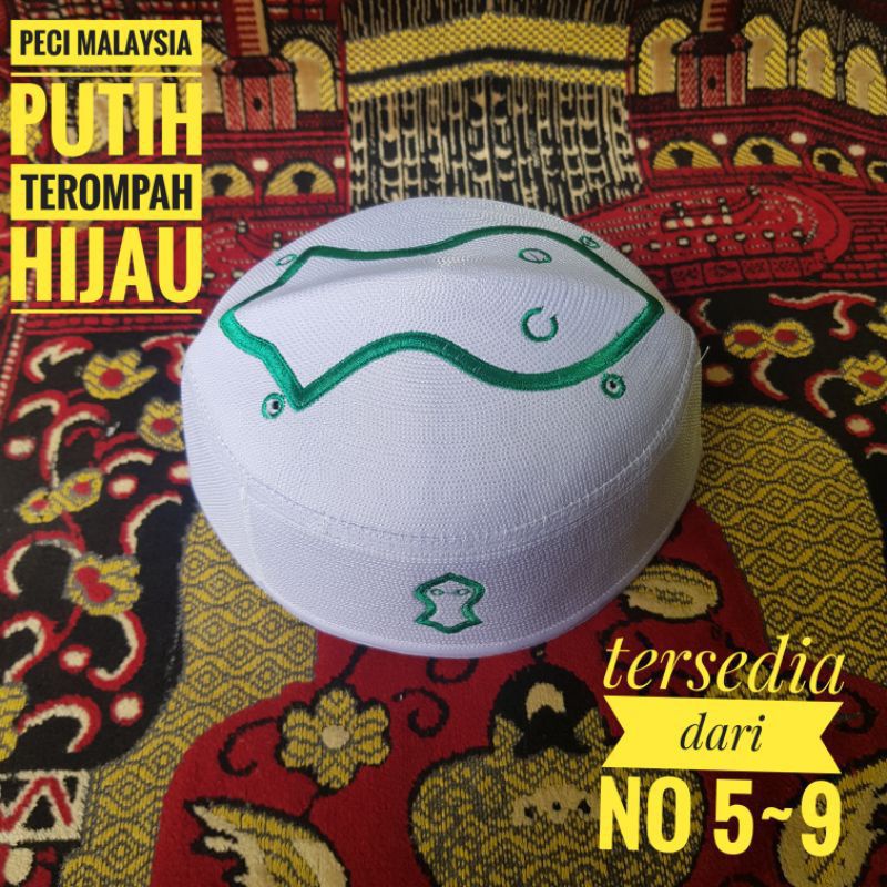 Jual Peci haji SONGKOK KOPIAH MALAYSIA TEROMPAH peci malaysia peci ...