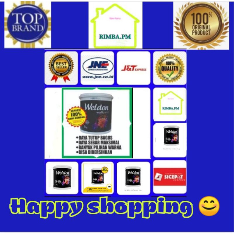 Jual CAT TEMBOK WELDON INTERIOR 5 KG SERIES WARNA 6 | Shopee Indonesia