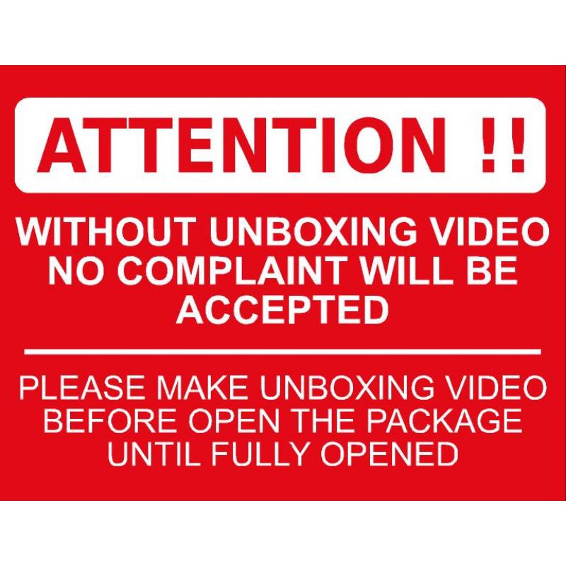 Jual STICKER UNBOXING VIDEO ENGLISH TEXT QTY 100 PCS | Shopee Indonesia