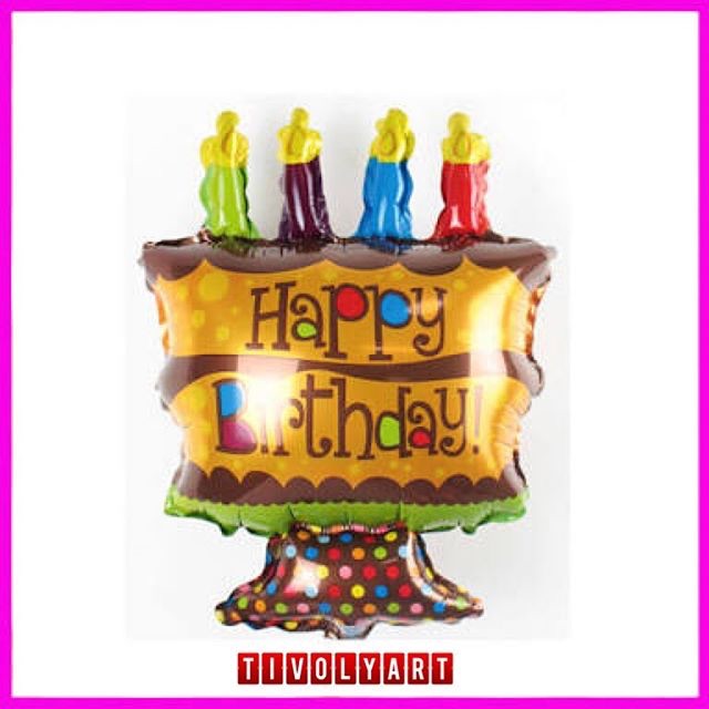 Jual Balon Foil Happy Birthday | Balon Foil HBD CAKE COKLAT MINI ...