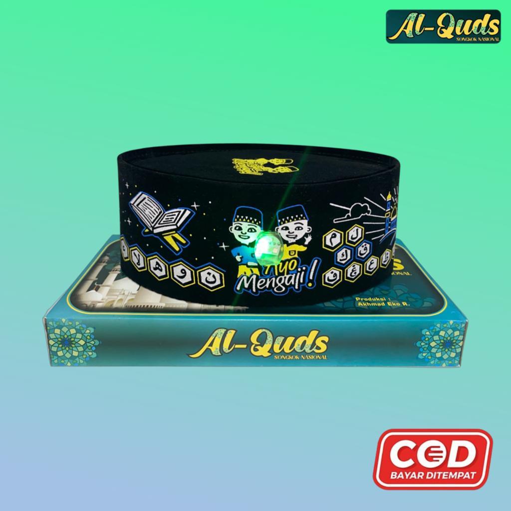 Jual Peci Hitam Songkok Kopiah Karakter Anak dengan Lampu LED Garansi ...