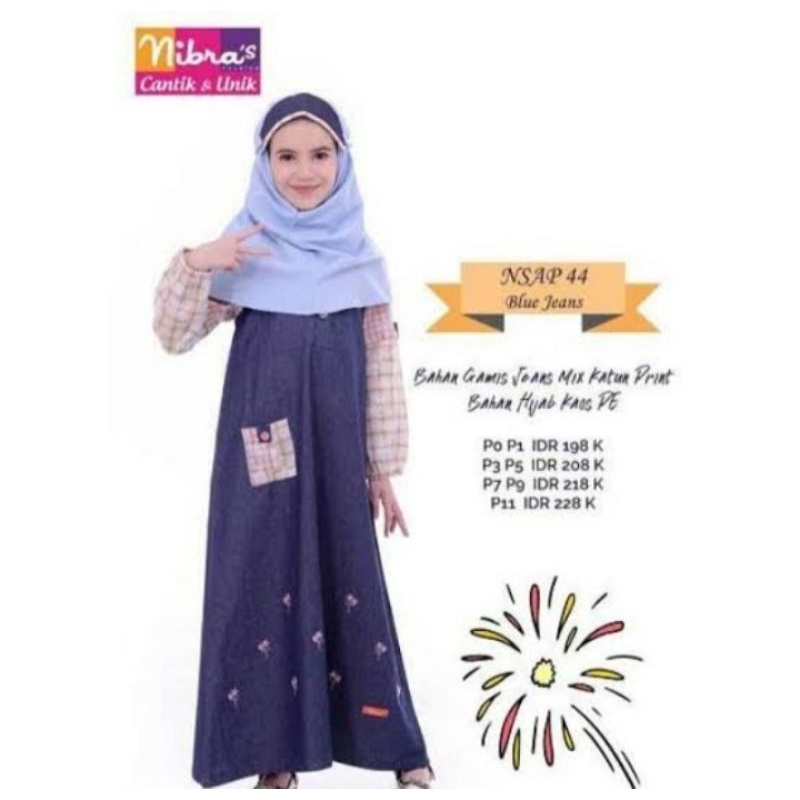 Jual GAMIS ANAK NIBRAS NSA 44 BUSANA MUSLIM GAMIS ANAK NIBRAS ORIGINAL ...