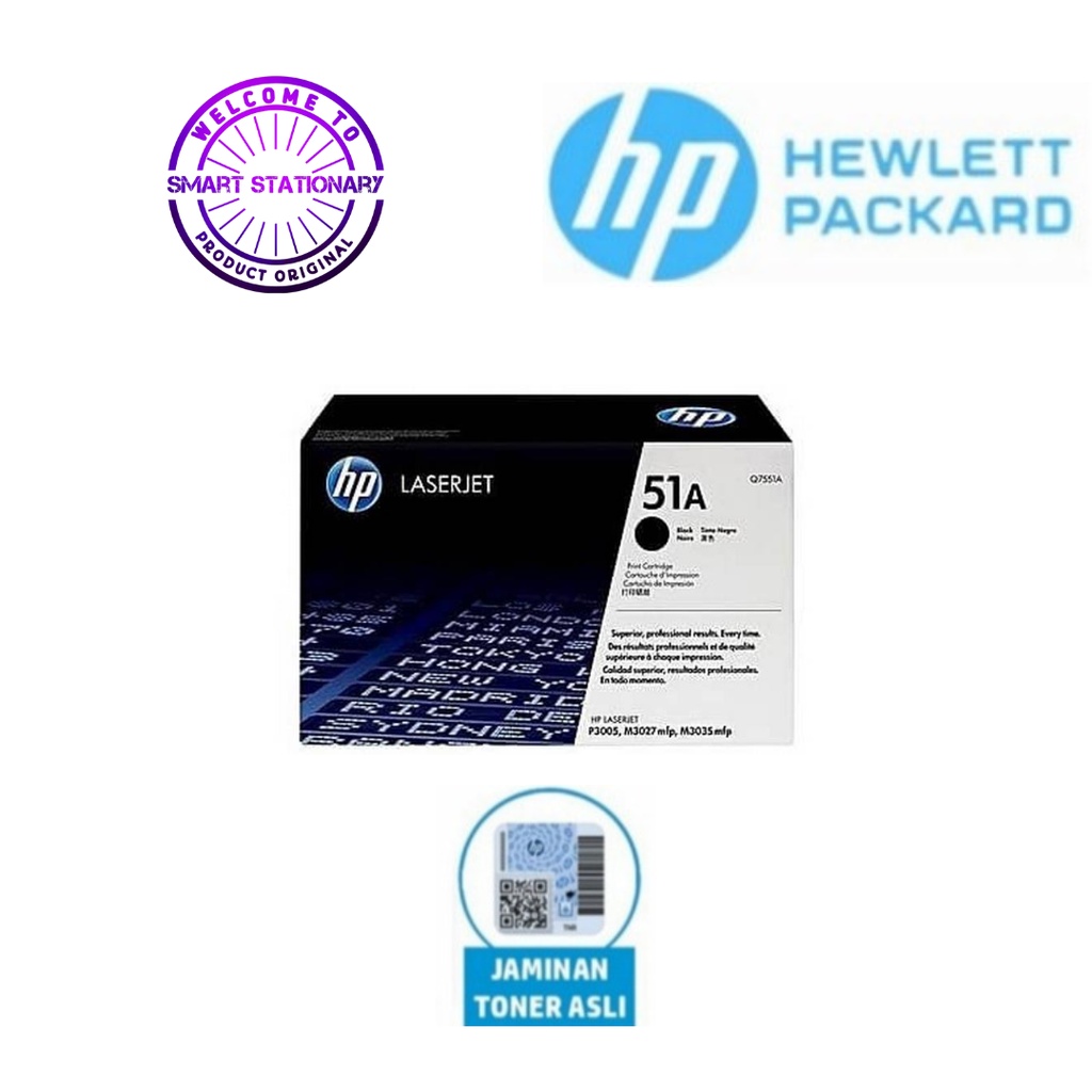 Jual HP 51A Black Original LaserJet Toner Ink Cartridge (Q7551A ...