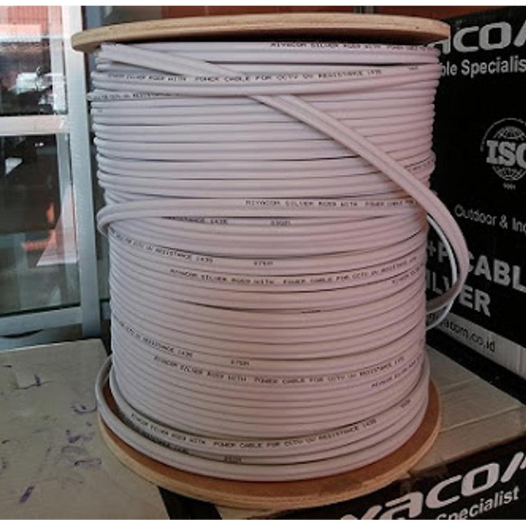 Jual KABEL CCTV RG6 COAXIAL RG6 + POWER PUTIH 50 meter | Shopee Indonesia